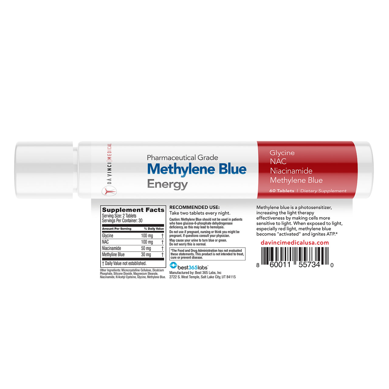 Methylene Blue Energy Tablets – USP Grade | Da Vinci Medical